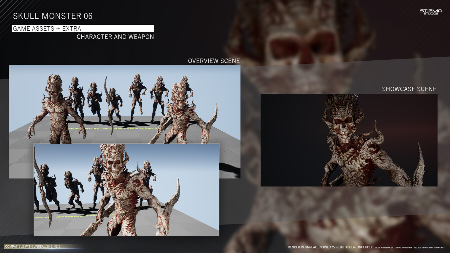 ArtStation - Skull Monster 06 - Game Assets + Extra | Game Assets