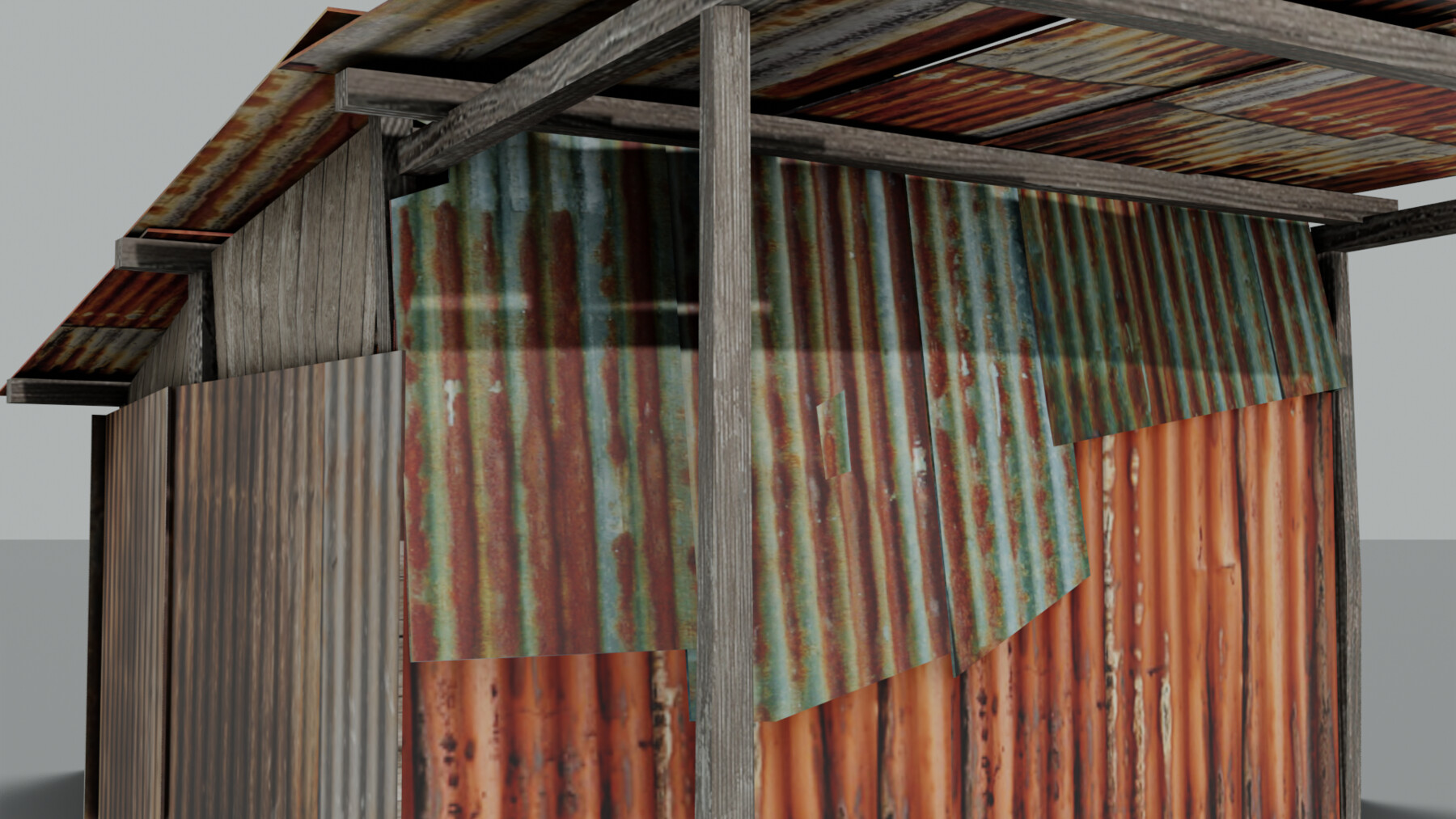 ArtStation - Rusted farm house low poly | Game Assets