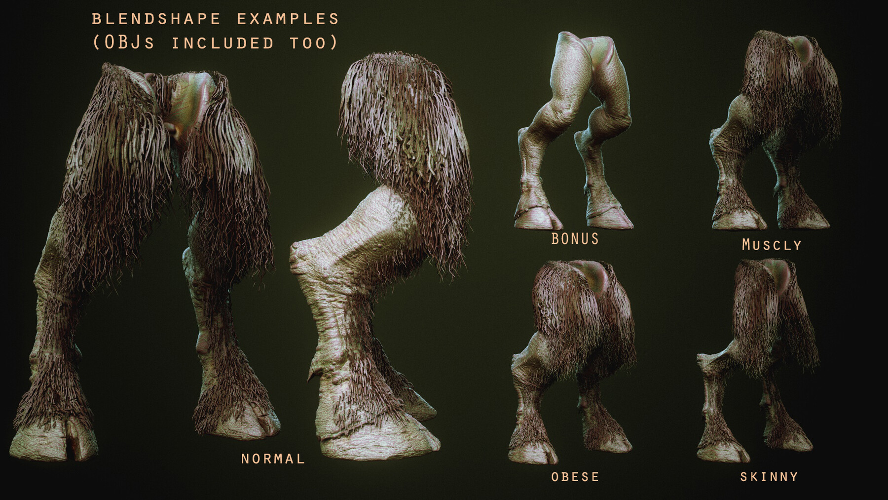 ArtStation - DEMON part 4: 40 Legs with Blendshapes | Brushes