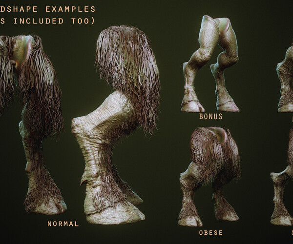 ArtStation - DEMON part 4: 40 Legs with Blendshapes | Brushes