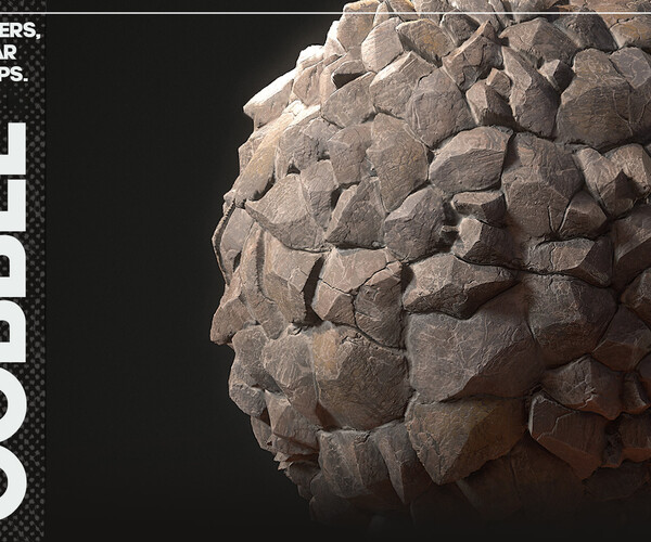 ArtStation - Realistic Cobblestone Material .SBSAR/map files. | Resources