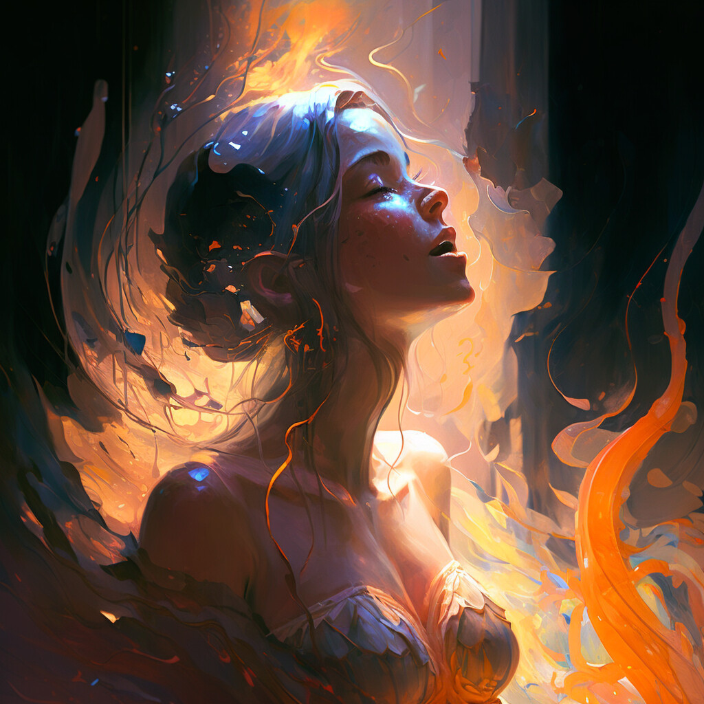 ArtStation - Melodic Flames: A Digital Painting of Passion and Love 9 | Artworks
