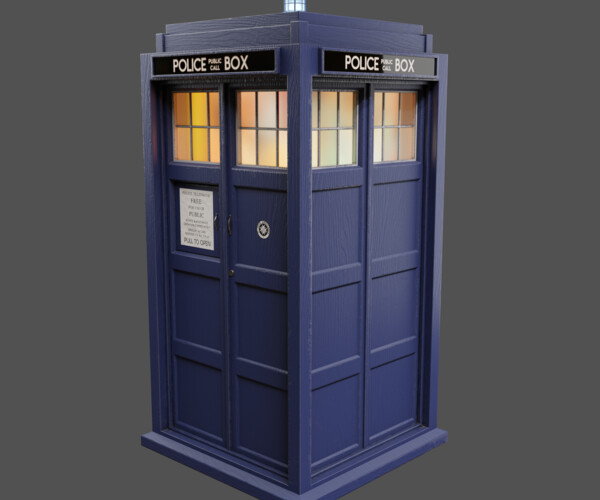 ArtStation - 2010 Tardis Exterior [Doctor Who] (.blend/.fbx) | Resources