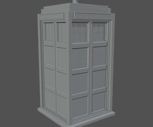ArtStation - 2010 Tardis Exterior [Doctor Who] (.blend/.fbx) | Resources