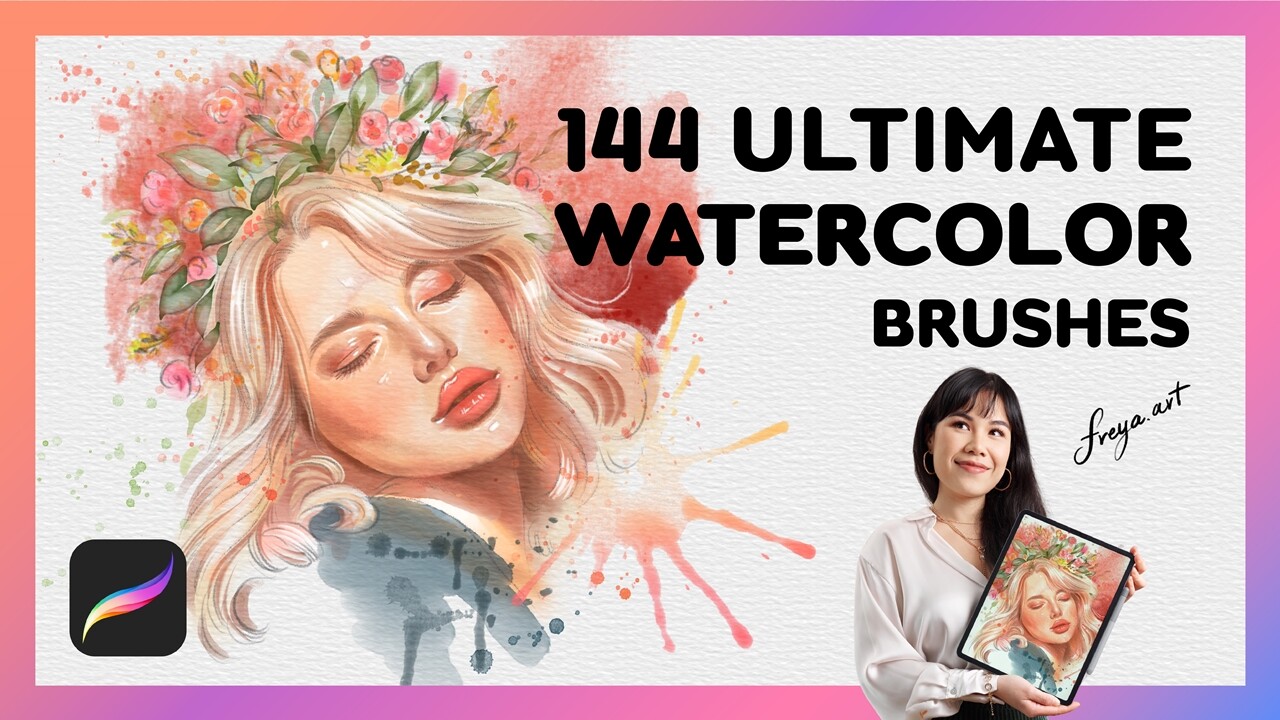 ArtStation - Best Watercolor Brushes Procreate | 144 Brushes For ...