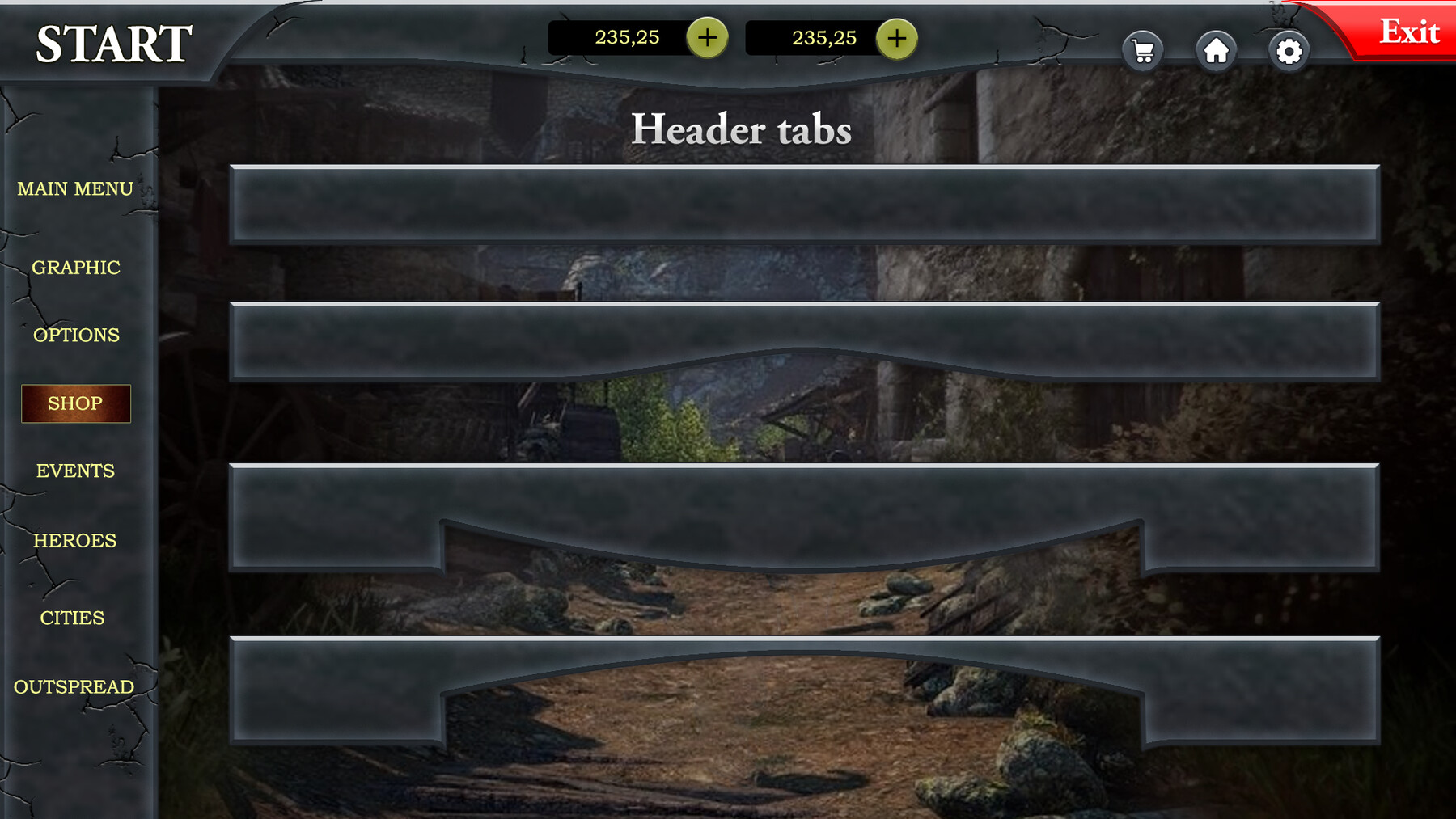 Artstation Medieval Rpg Game Ui Template Kit Game Assets