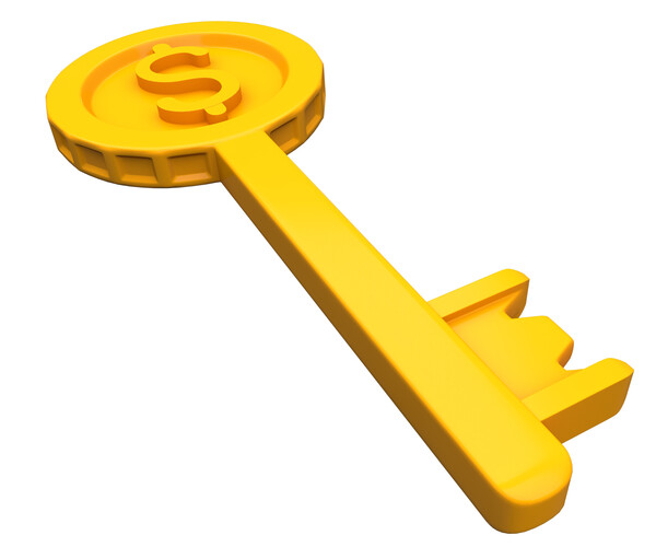 ArtStation - Key with Dollar Coin Cartoon | Resources
