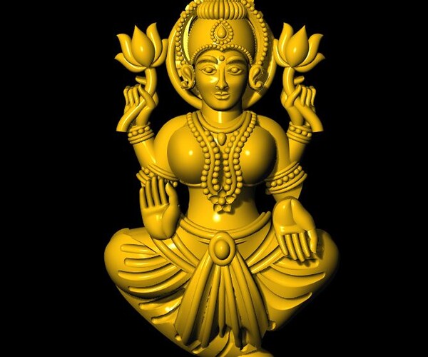 ArtStation - Laxmi pendant2 | lakshmi CAD file | laxmi jewelry file ...