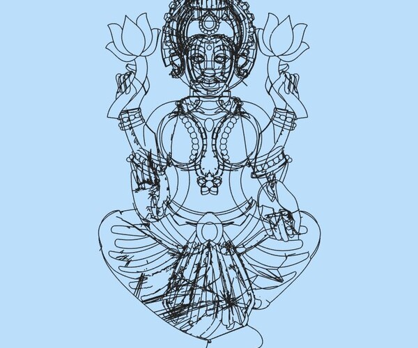 ArtStation - Laxmi pendant2 | lakshmi CAD file | laxmi jewelry file ...