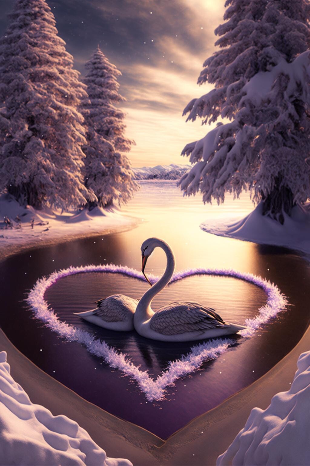 ArtStation - beautiful swan lake | Artworks