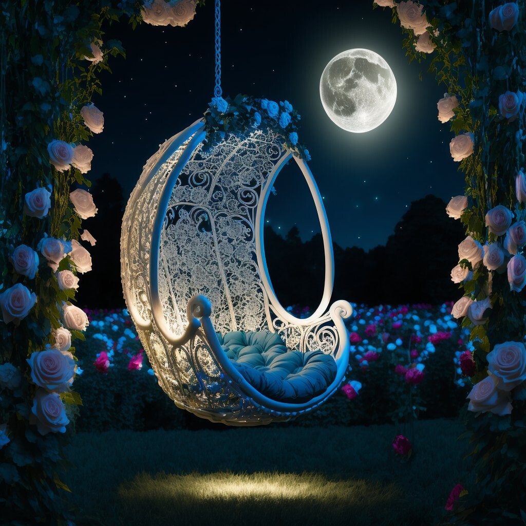 ArtStation - rocking chair under the moon | Artworks