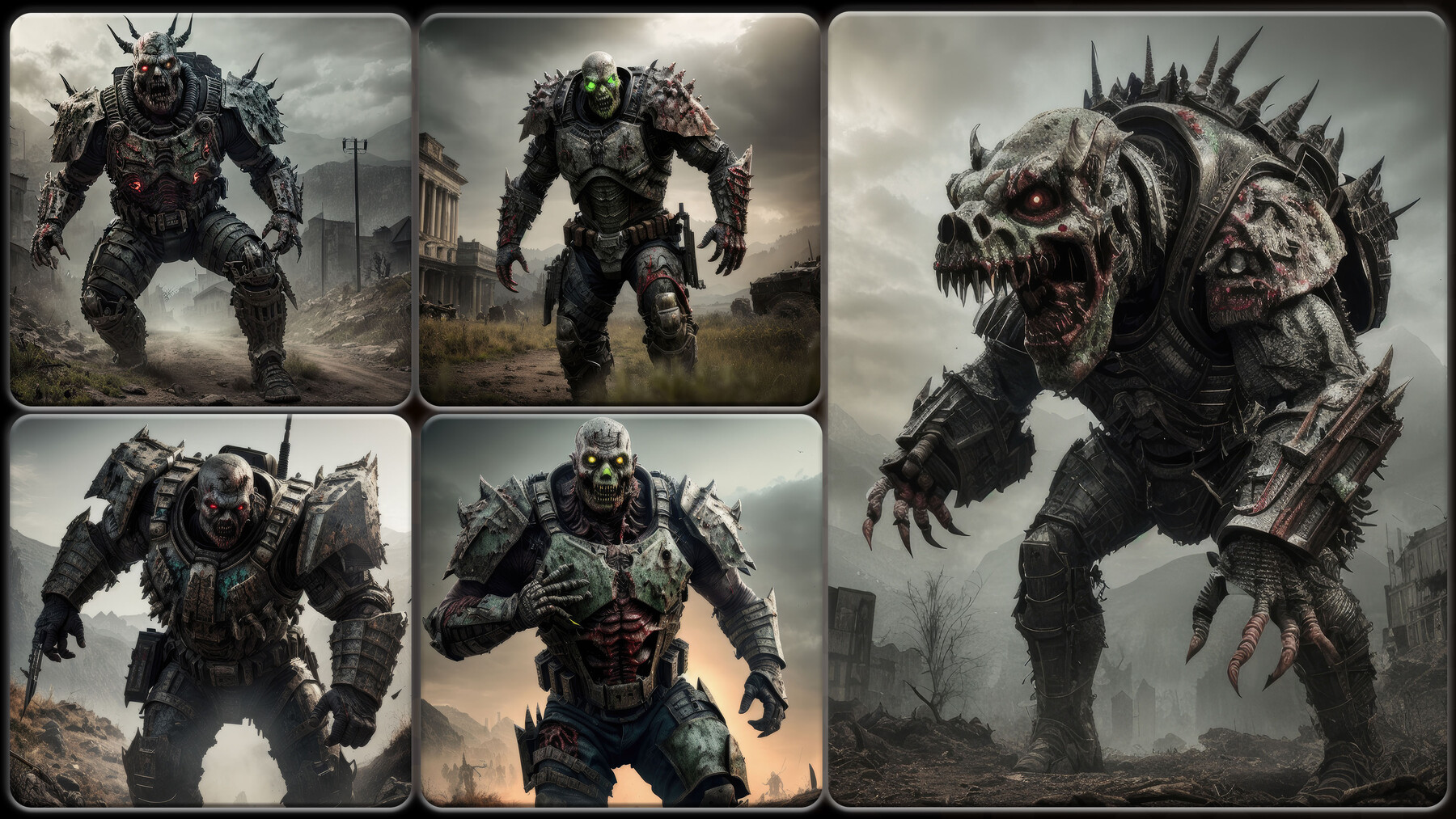 ArtStation - 200 Realistic Zombie Warriors Reference Pack | 4K | v.2 ...