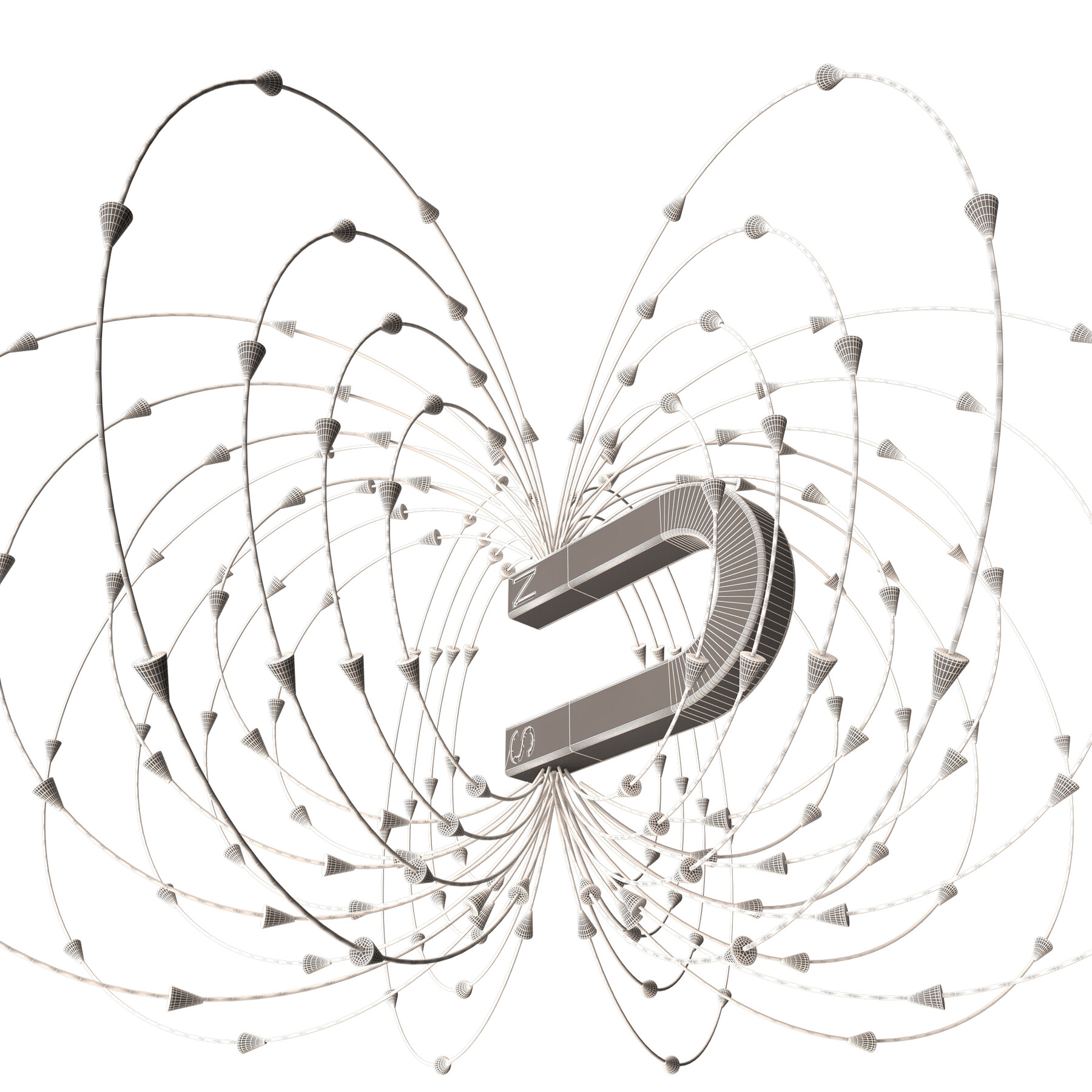 ArtStation - Magnetic Field U Shape Magnet | Resources