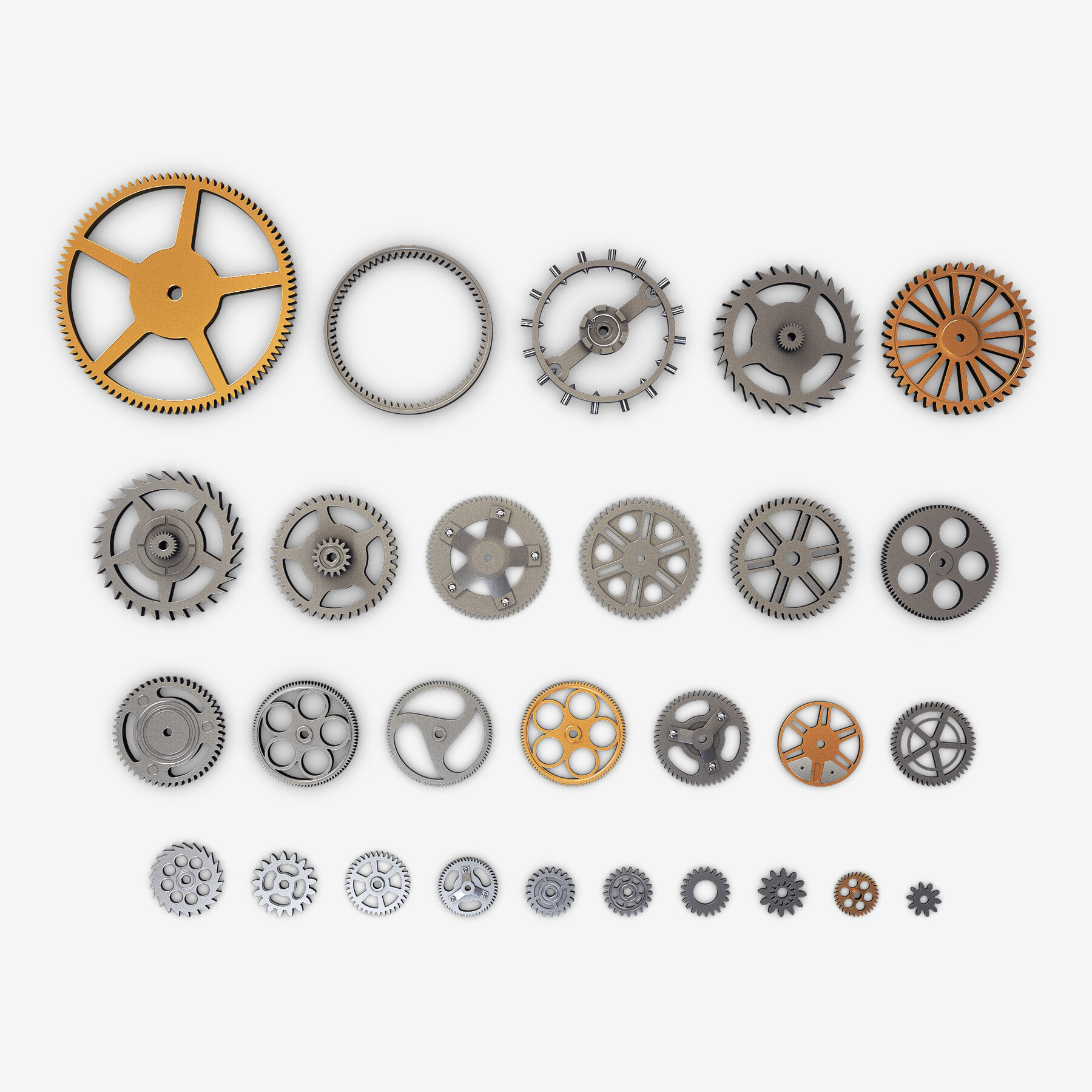 ArtStation - Gears Set v 3 | Resources