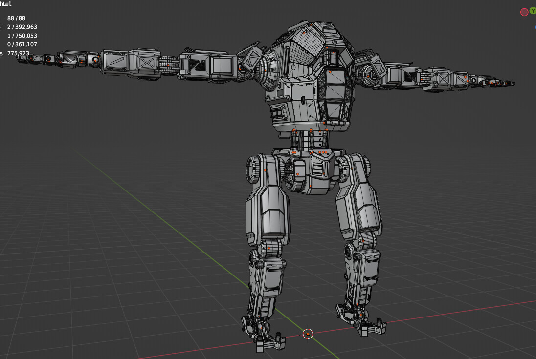 ArtStation - Rigged Combat Mech with Sword | Game Assets