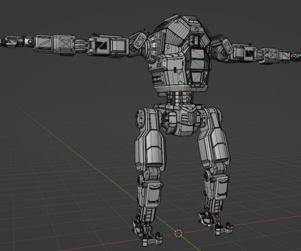 ArtStation - Rigged Combat Mech with Sword | Game Assets