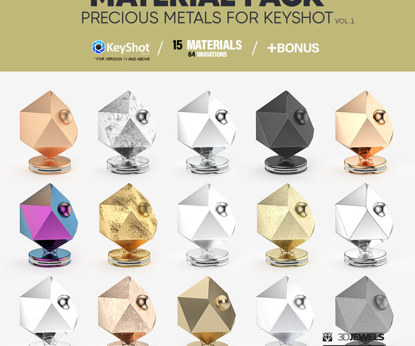 ArtStation - Precious Metal Material Pack for KeyShot Rendering | Resources