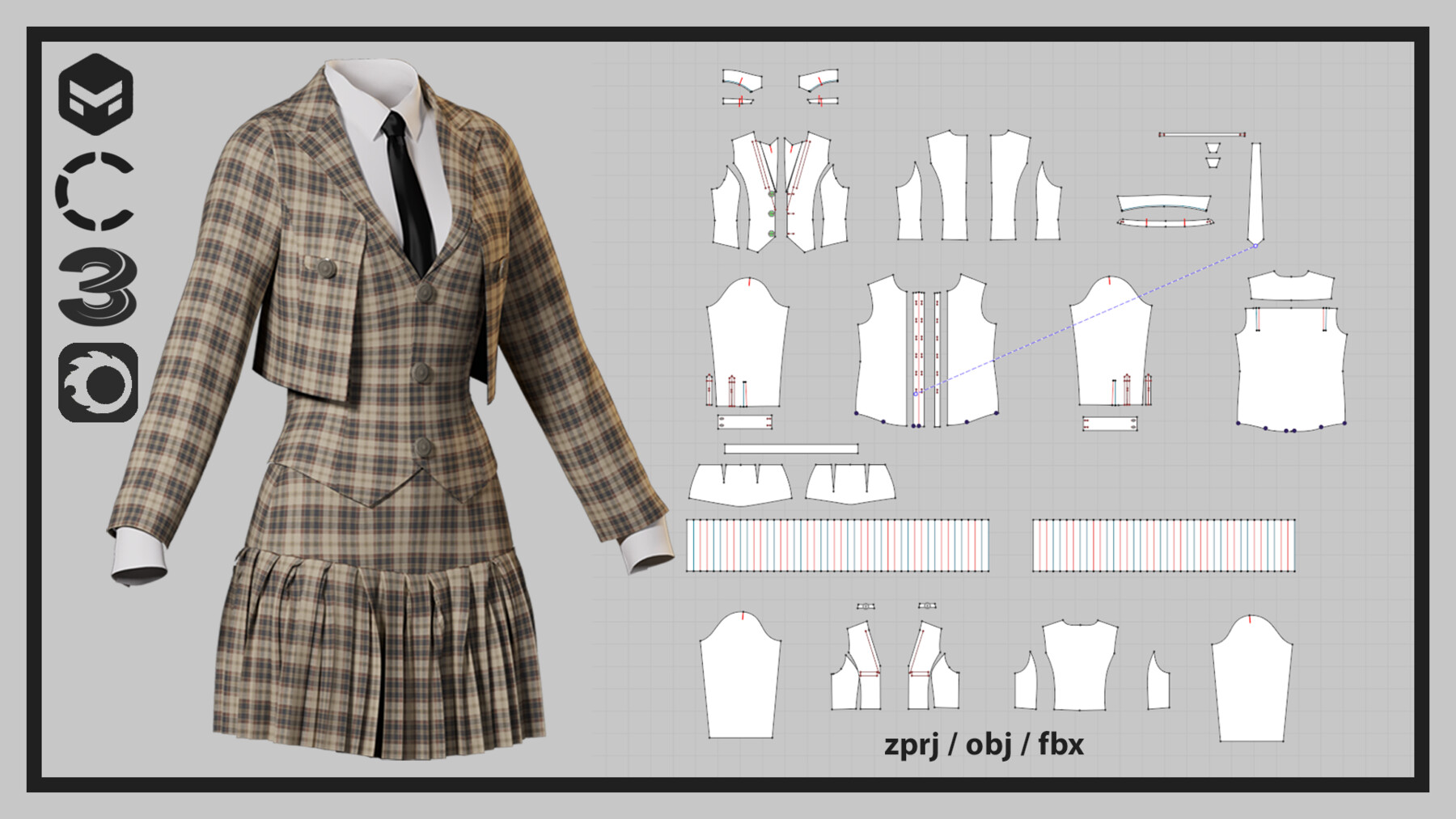 ArtStation - School Uniform | Game Assets