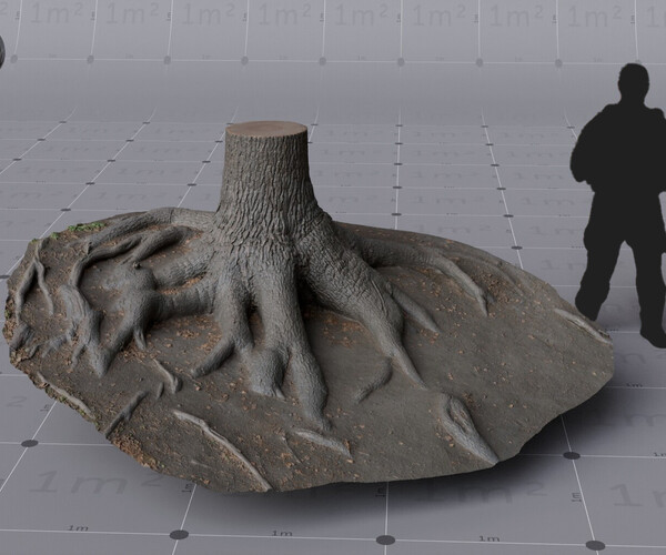 ArtStation - Pine Tree Stump with Roots - high quality, render ready ...