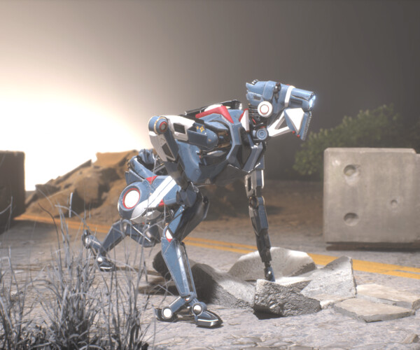 Artstation Game Ready Robot Game Assets