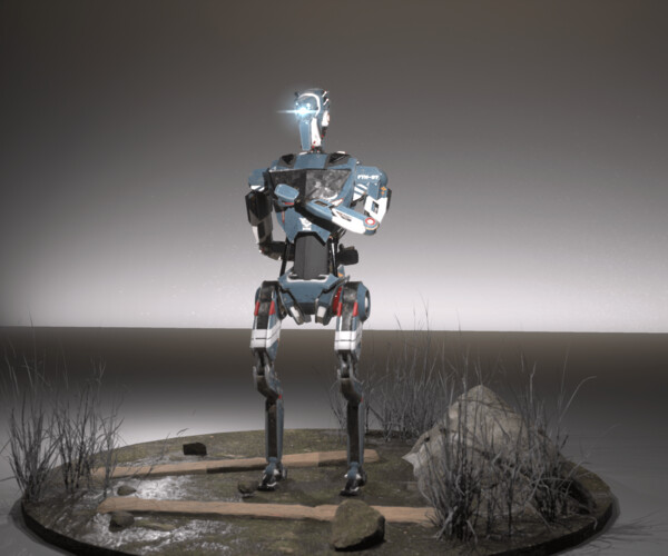 Artstation Game Ready Robot Game Assets