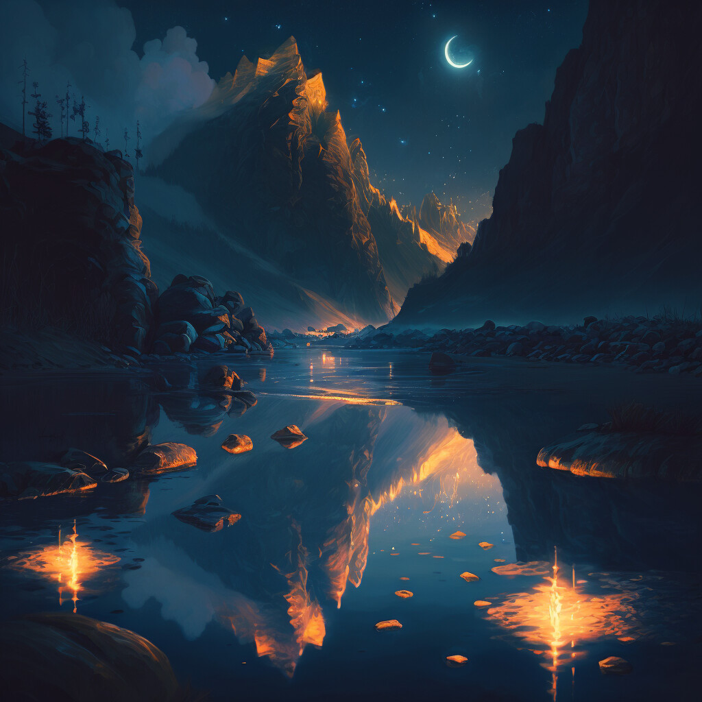 ArtStation - Midnight Stroll: A Serene Monochrome 2 | Artworks