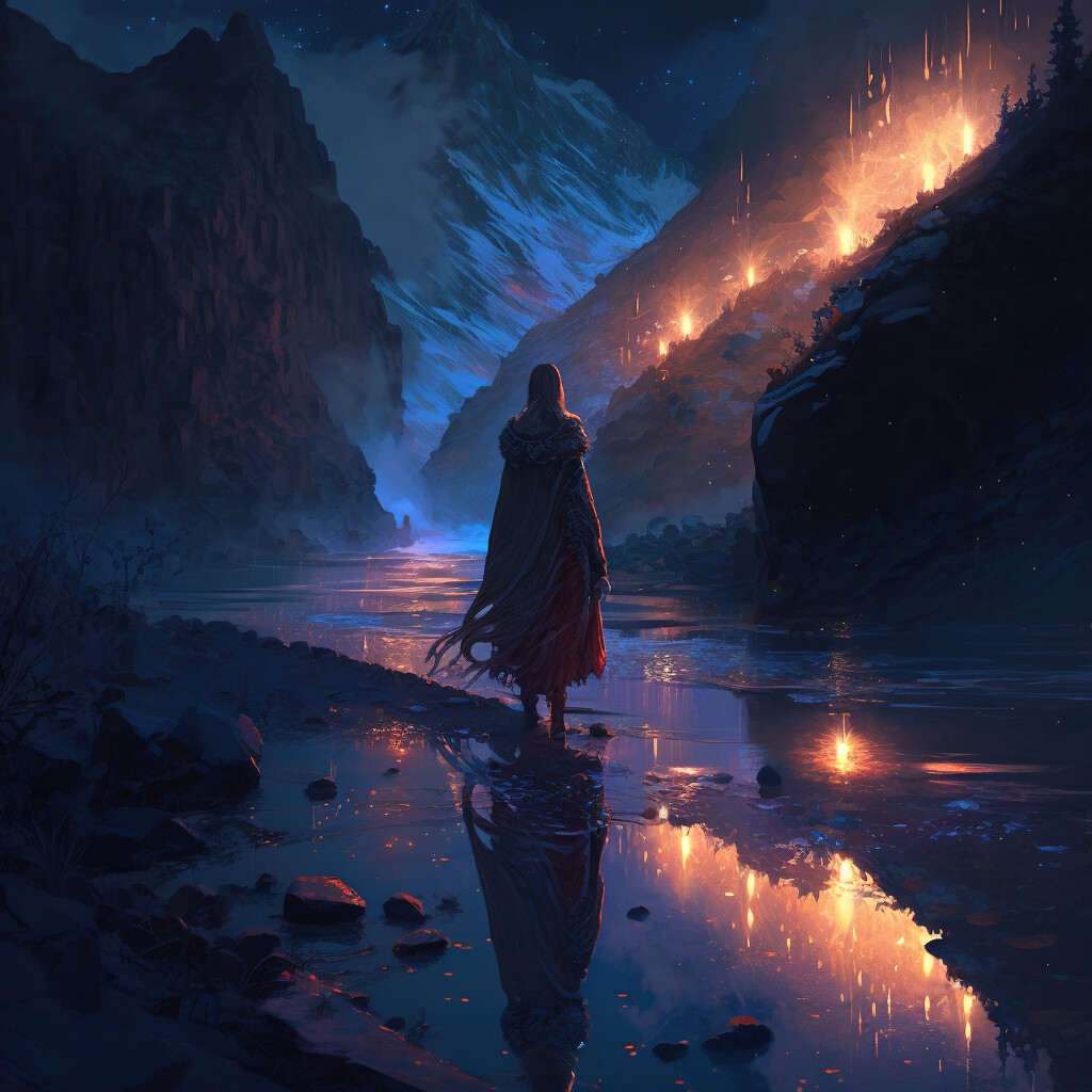 ArtStation - Midnight Stroll: A Serene Monochrome 6` | Artworks