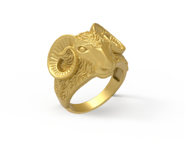 ArtStation - sheep head ring | sheep ring | animal ring | art ring ...