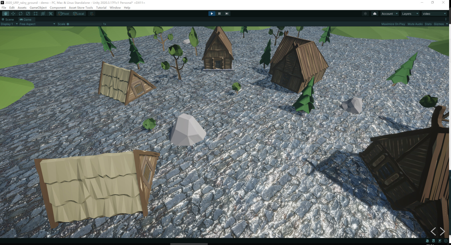 ArtStation - Unity VFX - Rainy Ground | Game Assets
