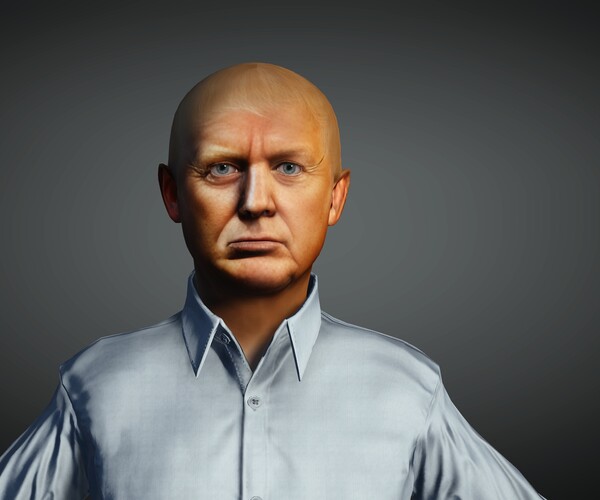 ArtStation - Donald Trump / former us president with blendshape and ...