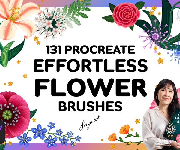 ArtStation - Procreate Flowers | 131 Procreate Effortless Flower ...