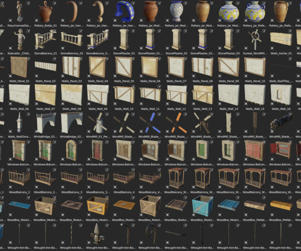 ArtStation - Old Village 3d Asset Library for Blender | Resources