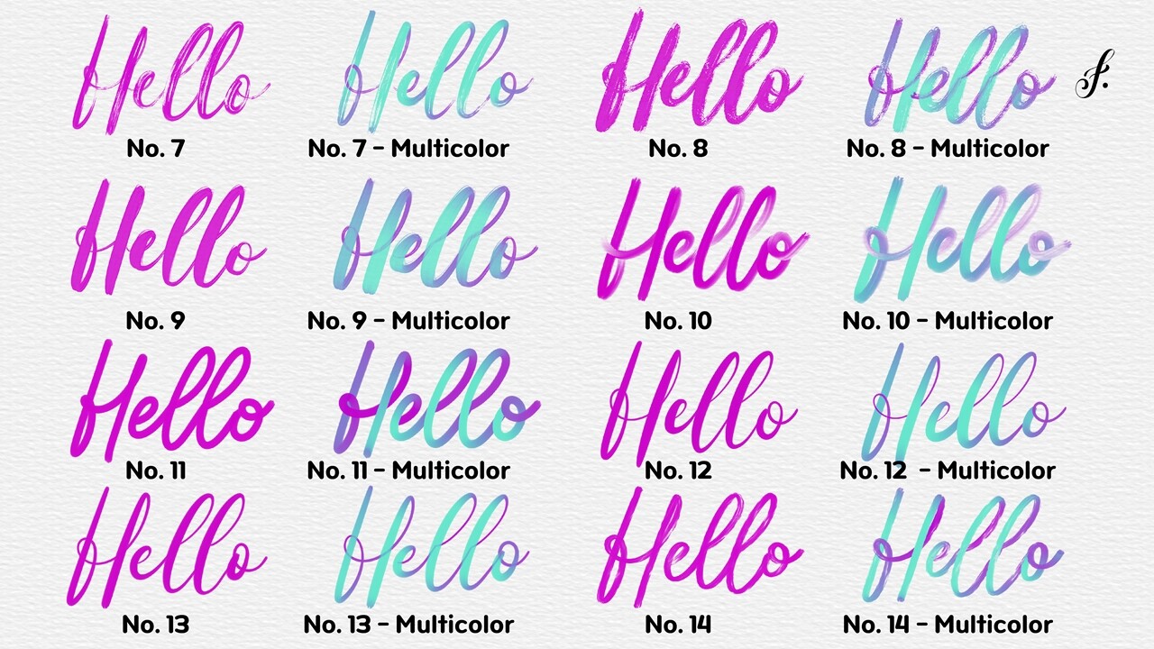 ArtStation - Procreate Brushes Lettering | 146 Artistic Lettering ...