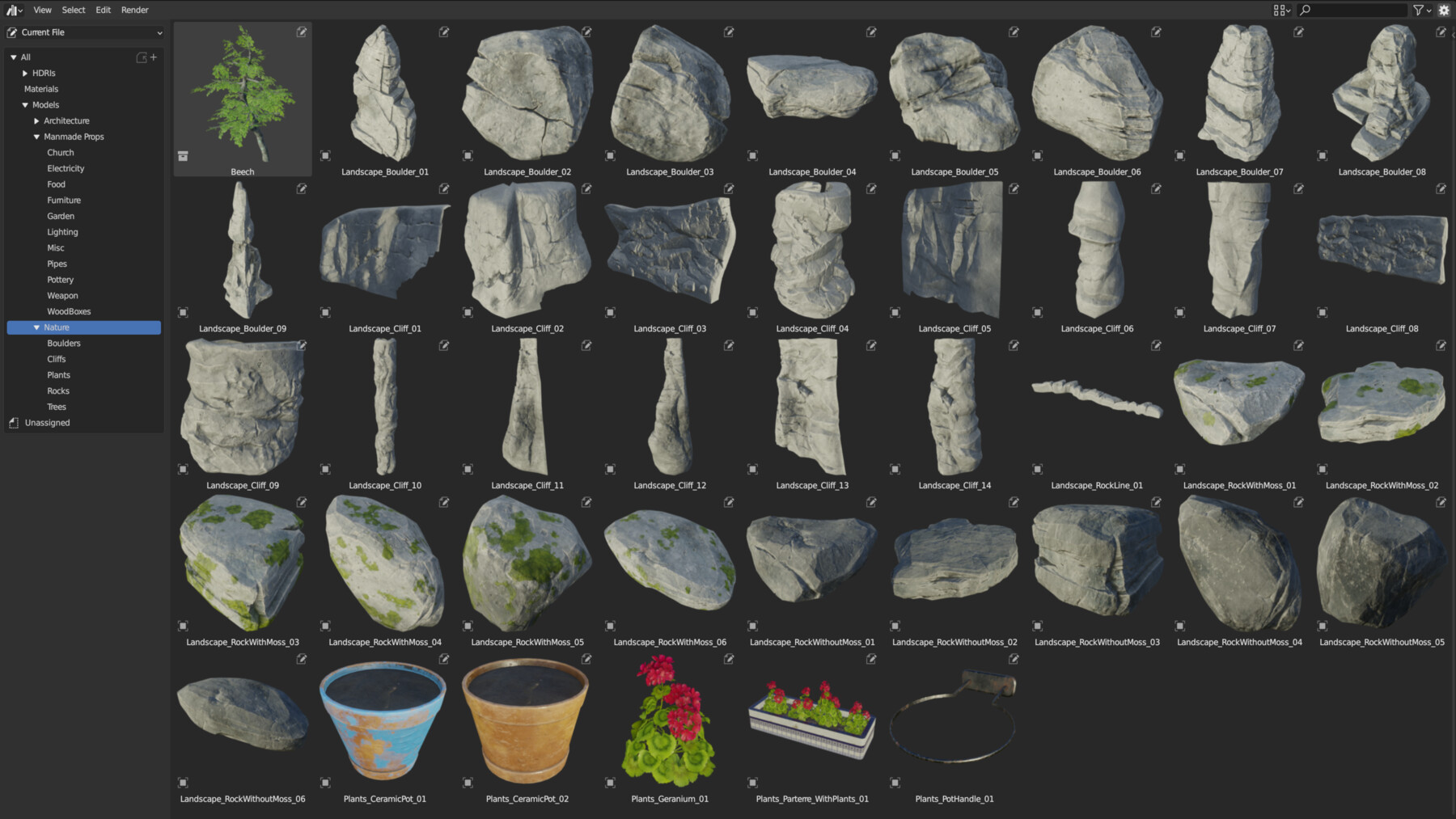 ArtStation - Old Village 3d Asset Library for Blender | Resources