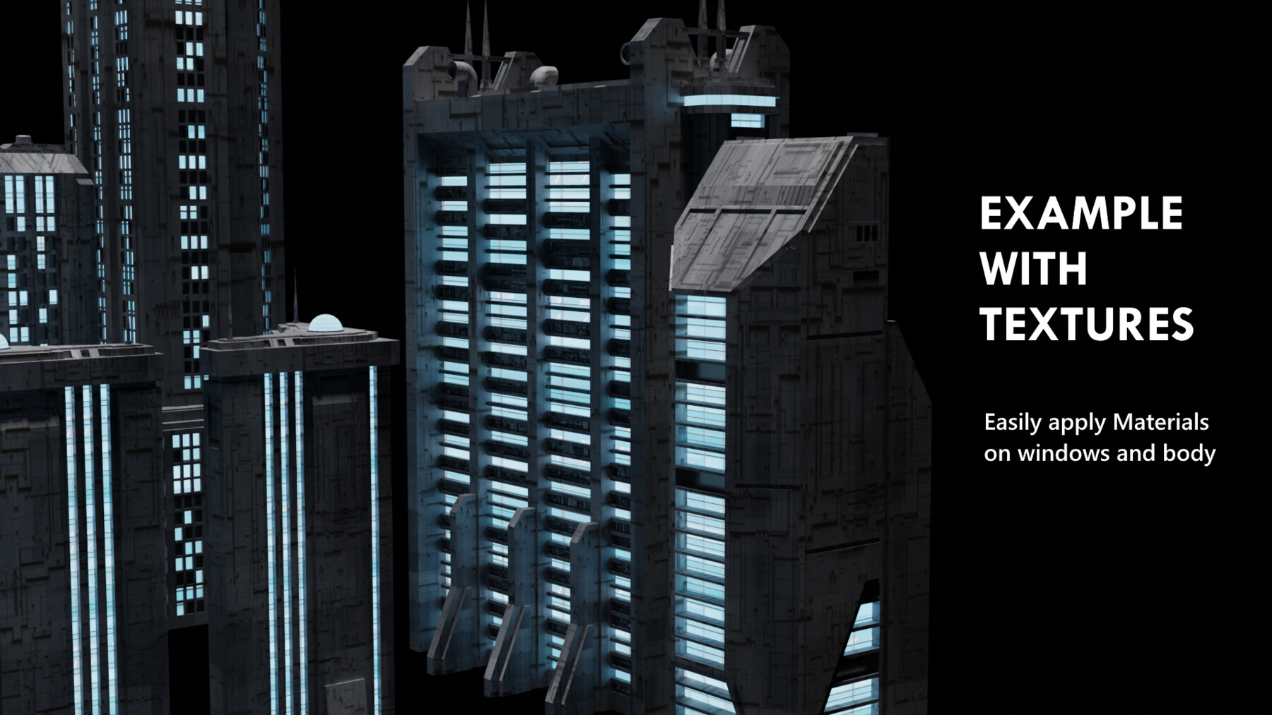 ArtStation - Sci-fi Skyscrapers Kit 6 - With Materials - Futuristic ...