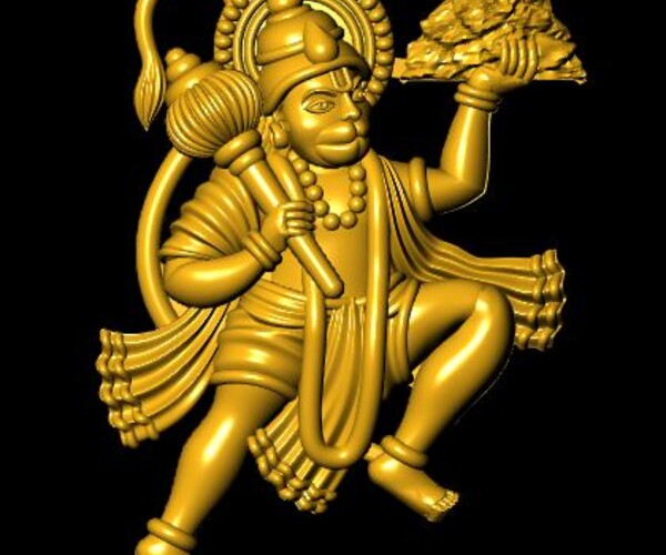 ArtStation - Hanumanji Pendant | hanuman CAD file | hanuman ji jewelry ...