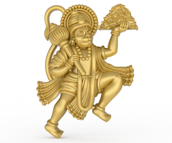 ArtStation - Hanumanji Pendant | hanuman CAD file | hanuman ji jewelry ...