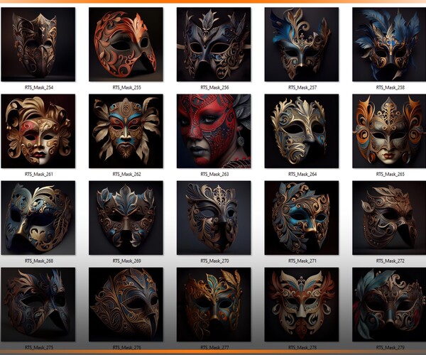 ArtStation - 323 Ornamental Mask reference Modeling /Designing Vol 01 ...