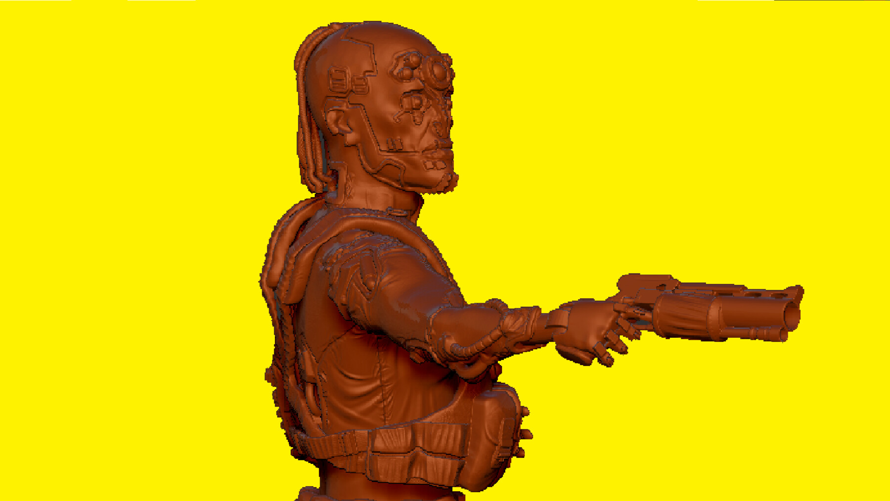 ArtStation - DUM DUM WITH GUN (split print model obj and STL CYBERPUNK2077) | Resources