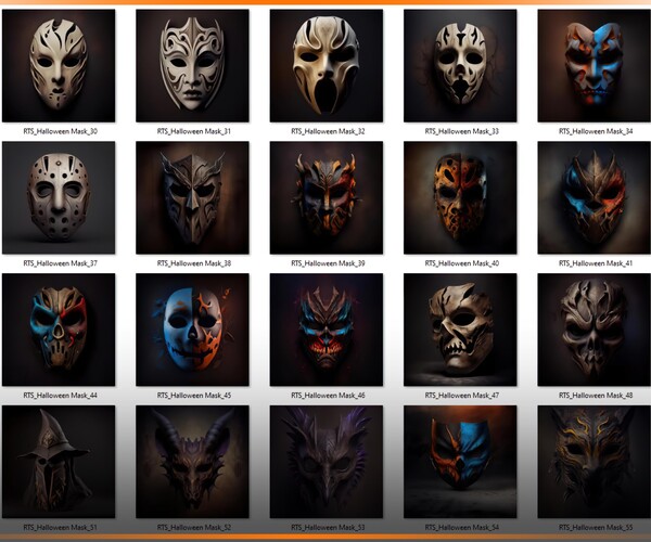 ArtStation - 223 Halloween Mask reference Modeling /Designing Vol 02 ...