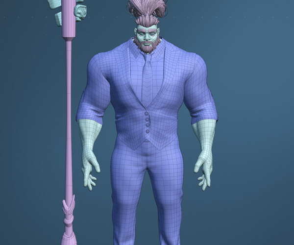 ArtStation - Stylized Bodybuilder Magician 3D Character - rigged | Game ...