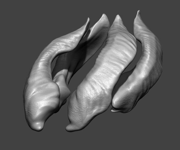 ArtStation - 8 IMM Creature horns set (OBJ & ZTOOL FILES) | Brushes