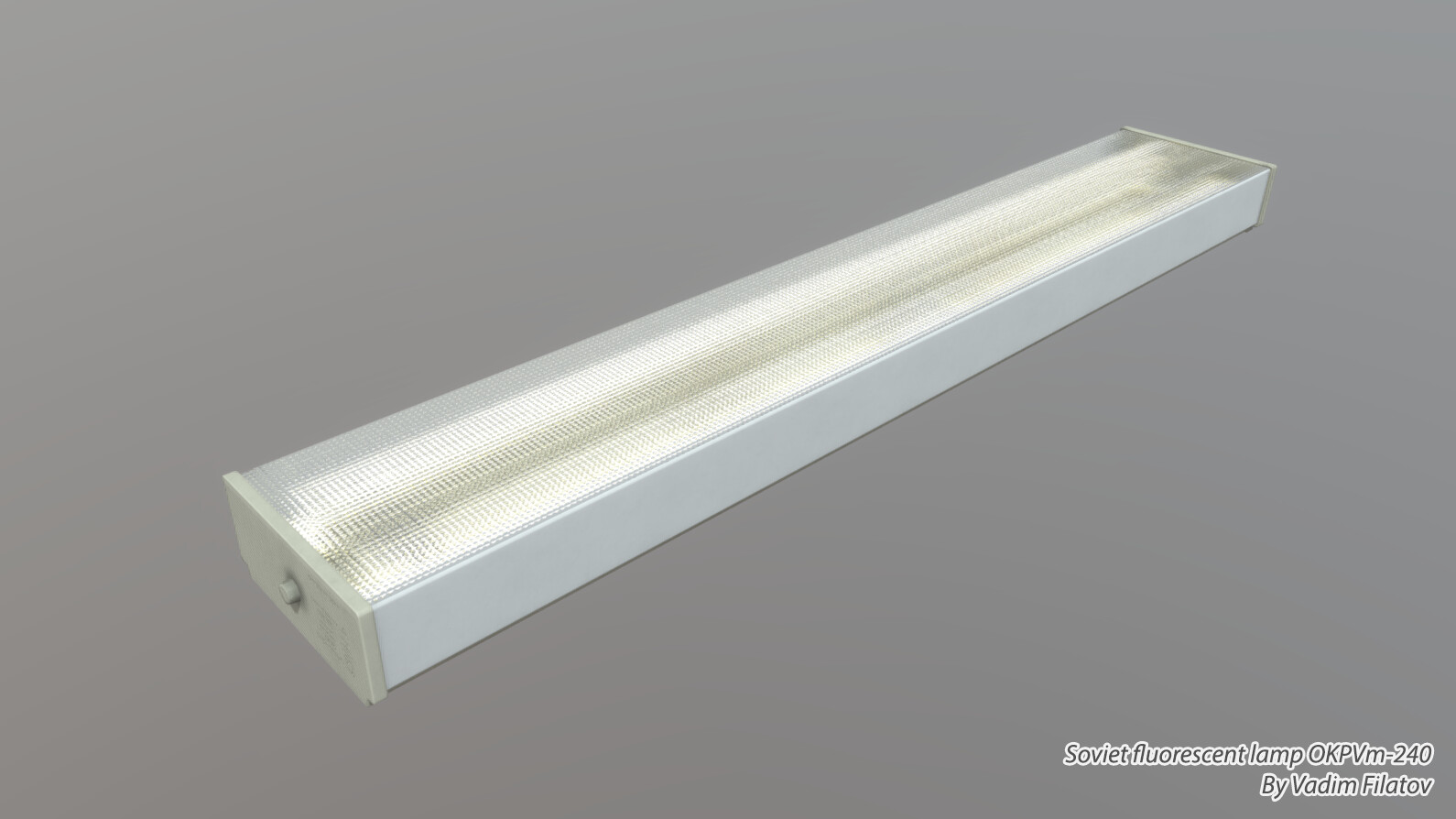 ArtStation - Soviet fluorescent lamp OKPVm-240 | Game Assets