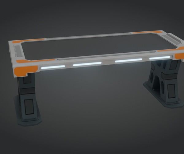 ArtStation - Sci-fi Work Bench - Low poly - PBR - Game ready | Game Assets