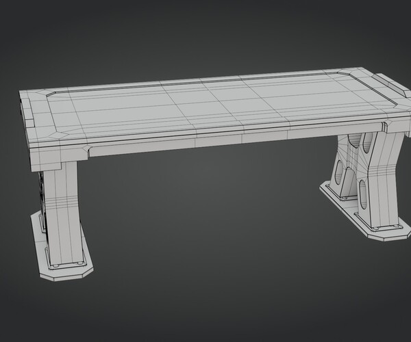 ArtStation - Sci-fi Work Bench - Low poly - PBR - Game ready | Game Assets