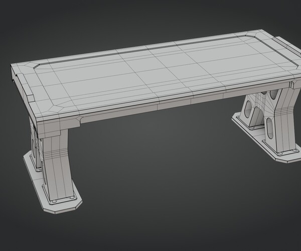 ArtStation - Sci-fi Work Bench - Low poly - PBR - Game ready | Game Assets