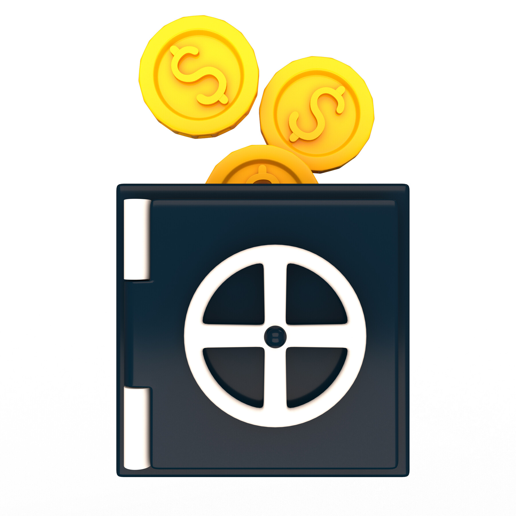 ArtStation - Safe Box with Golden Dollar Coins | Resources