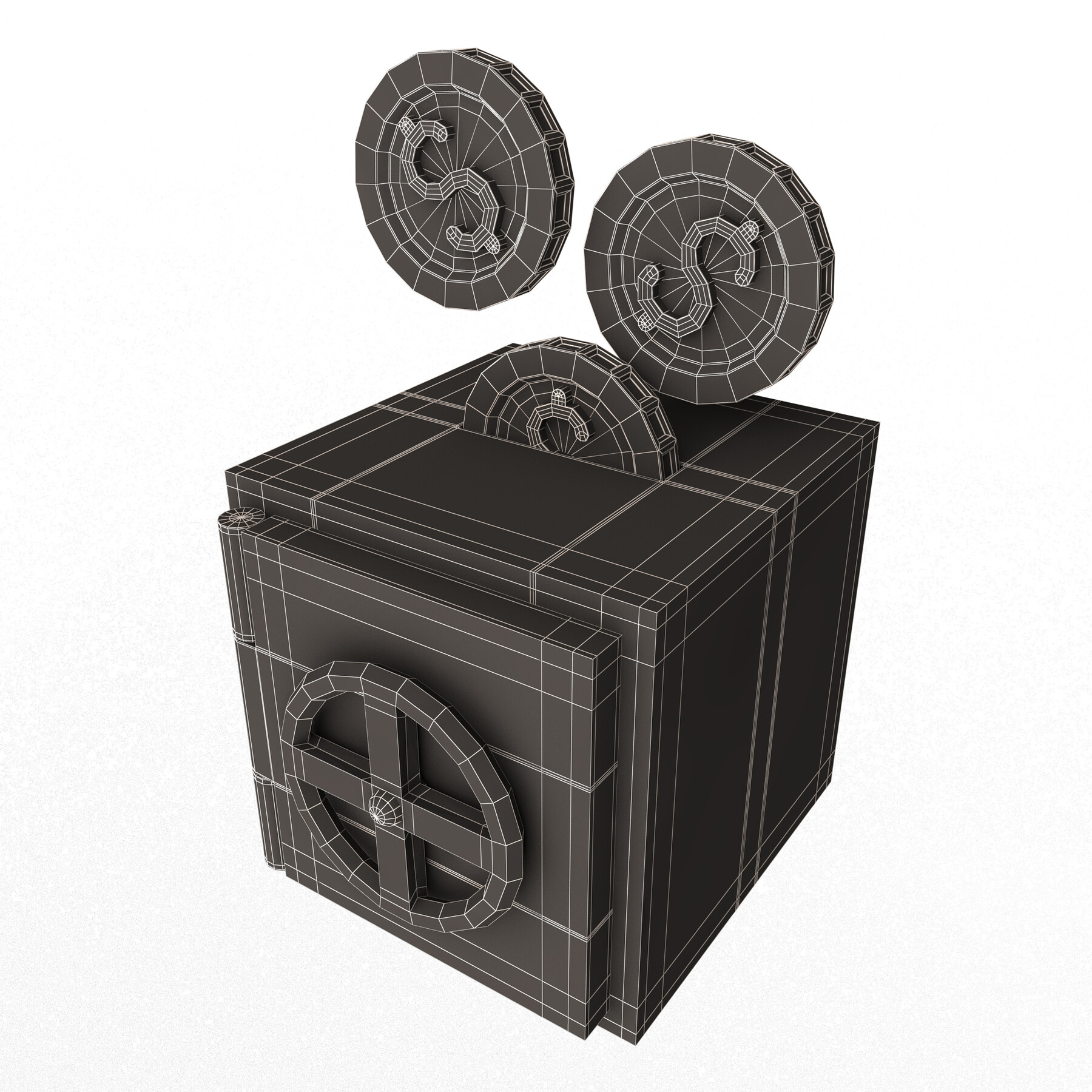 ArtStation - Safe Box with Golden Dollar Coins | Resources
