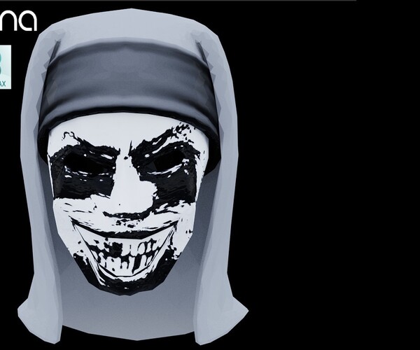 ArtStation - HALLOWEEN NUN SCARY MASK Low-poly | Resources