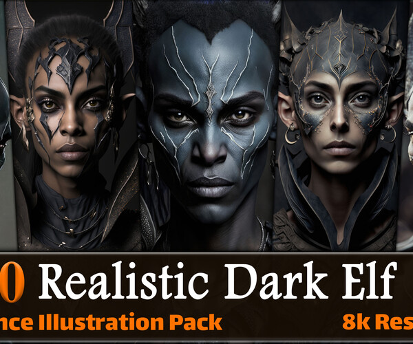 ArtStation - 100 Realistic Dark Elf Reference Pack | 8K | v.2 | Artworks